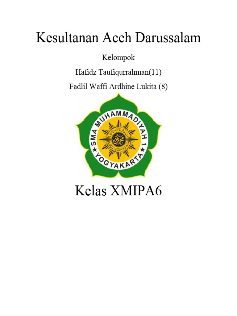 Kesultanan Aceh Darussalam | PDF