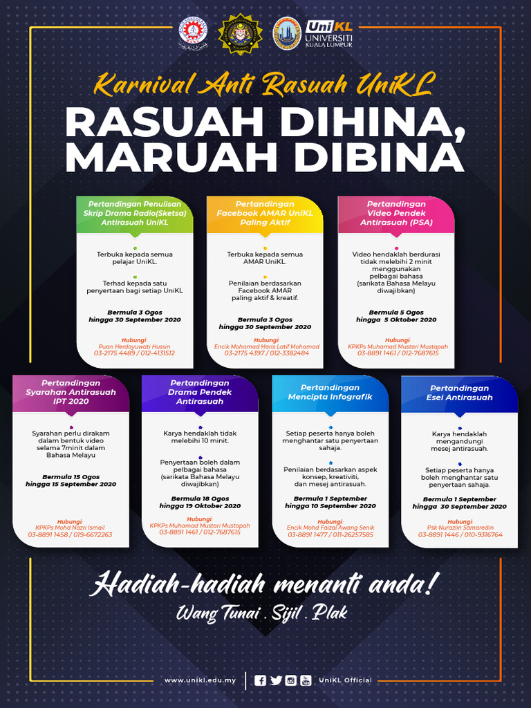 Poster - Karnival Antirasuah UniKL | PDF