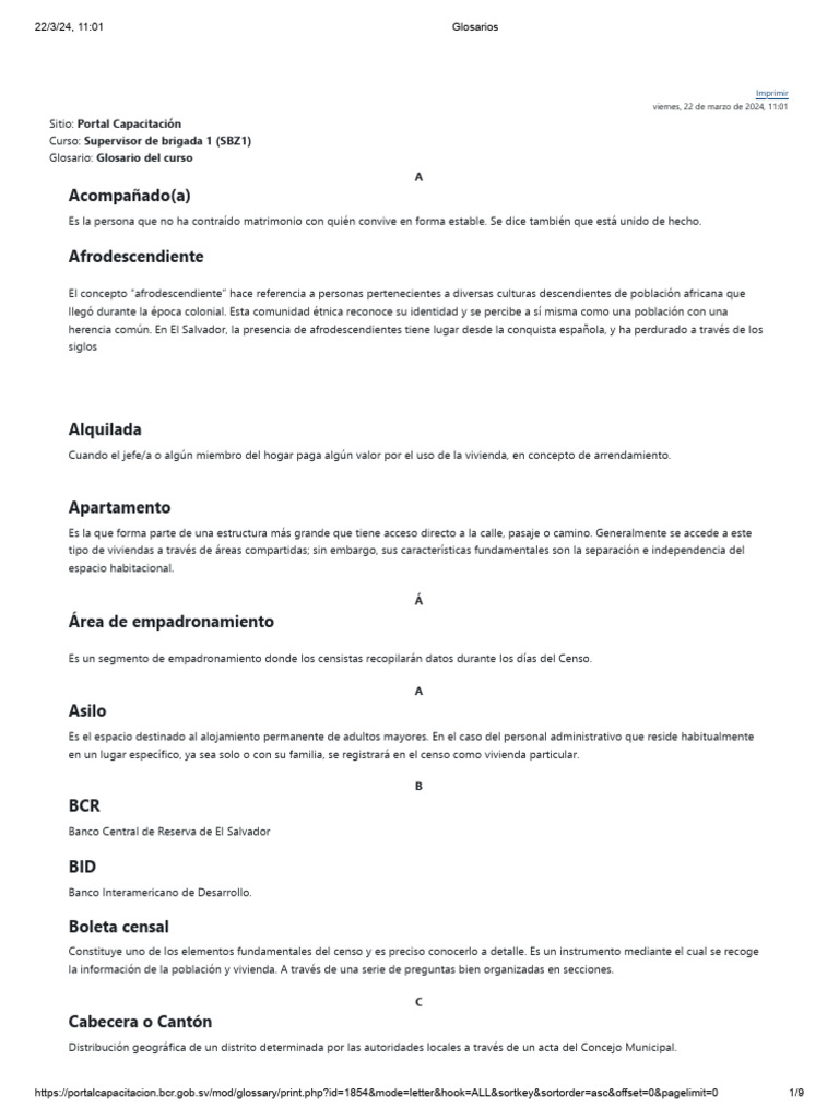 Glosarios | PDF | Censo | edificio