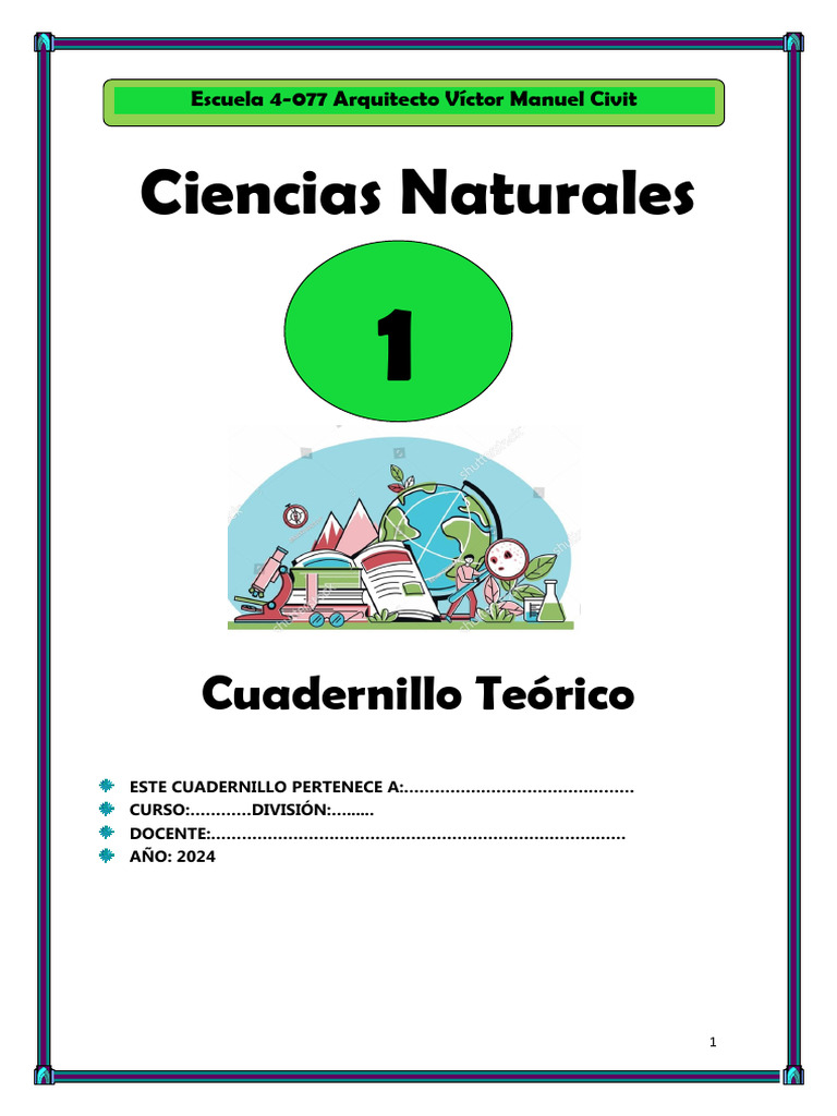 CS - NAT-cuadernillo 2024-1°año | PDF | Energía renovable | Importar