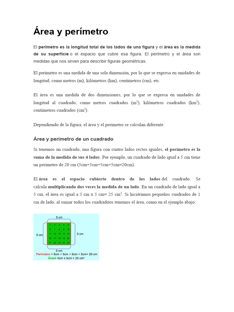 Cálculo de Área y Perímetro | PDF | Zona | Triángulo
