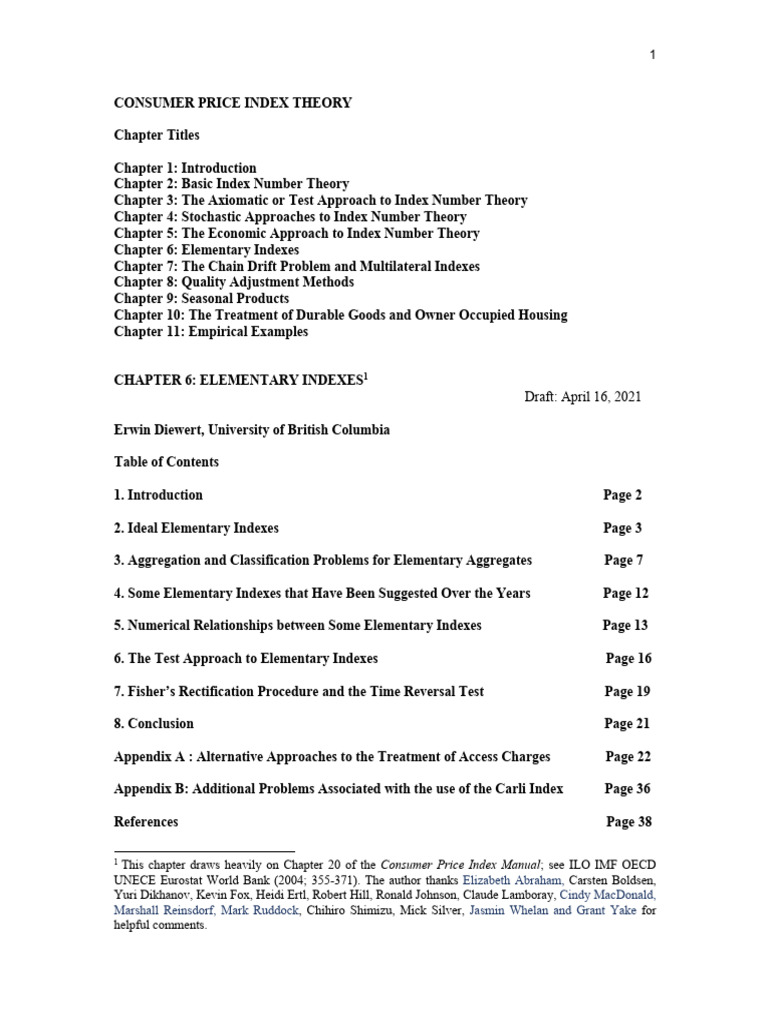 Chapter 5 Elementary Indices | PDF | Consumer Price Index | Price Indices