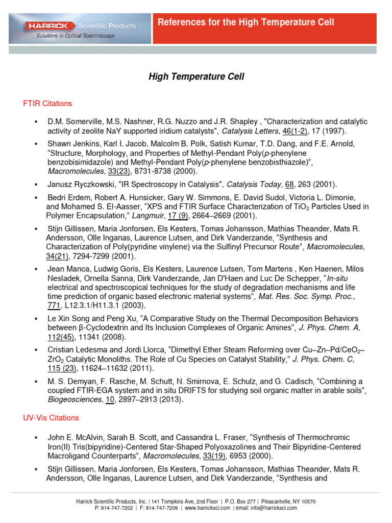 References High Temperature Cell | Download Free PDF | Catalysis ...