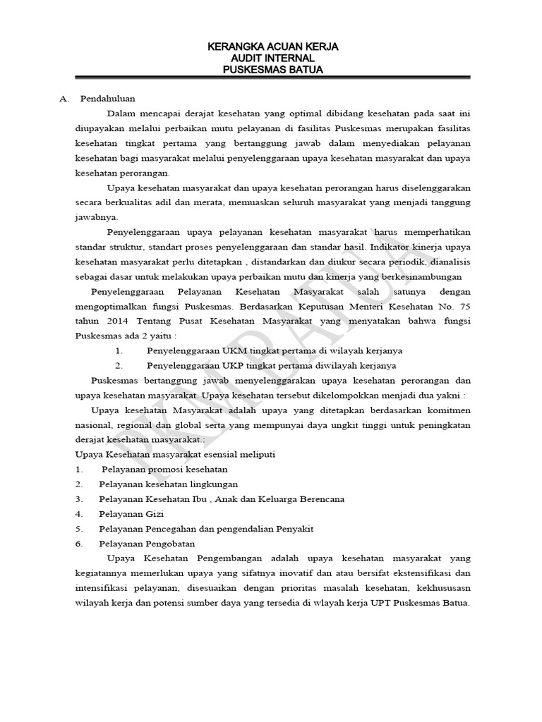 Kak Audit Internal | PDF