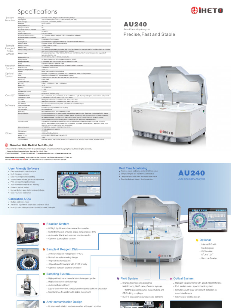 Brochure AU240 1204(s) | PDF | Chemistry | Physical Sciences
