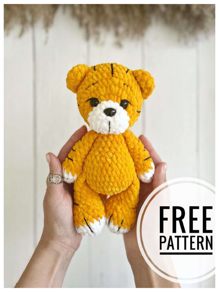 Crochet Plush Tiger Amigurumi Free PDF Pattern | PDF
