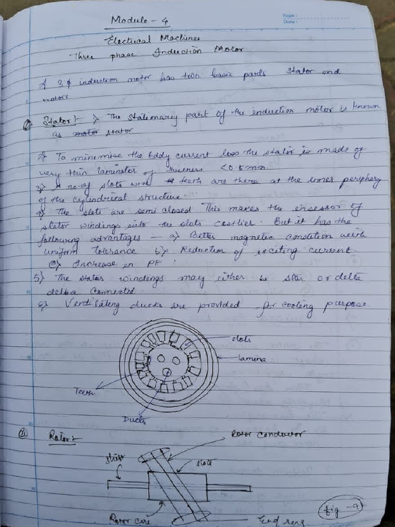 Induction Motor Class Notes | PDF