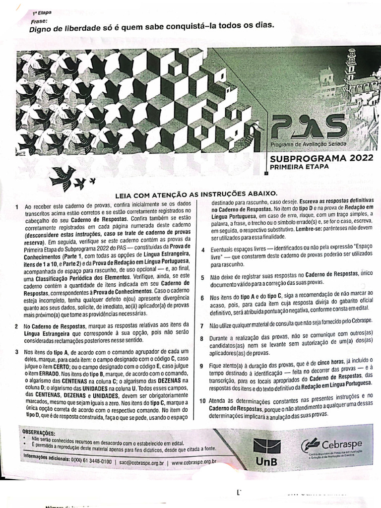 Prova PAS 1 - ... | PDF