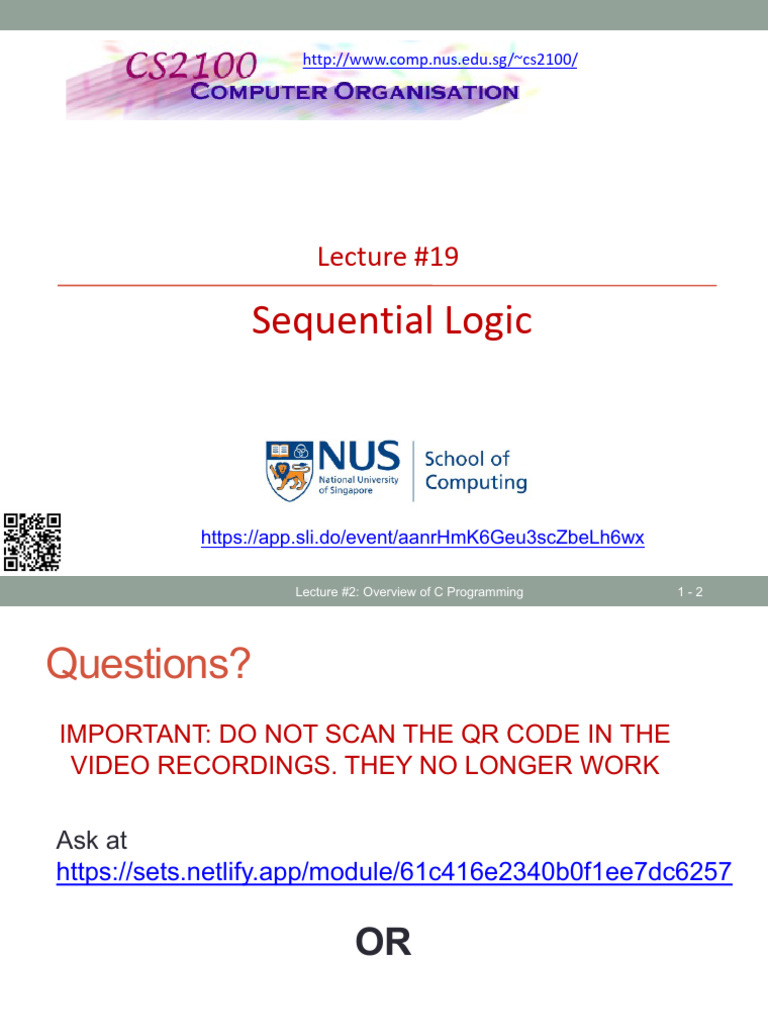 Lect19 Sequential Logic Part-3 | PDF | Computer Data Storage | Random Access Memory