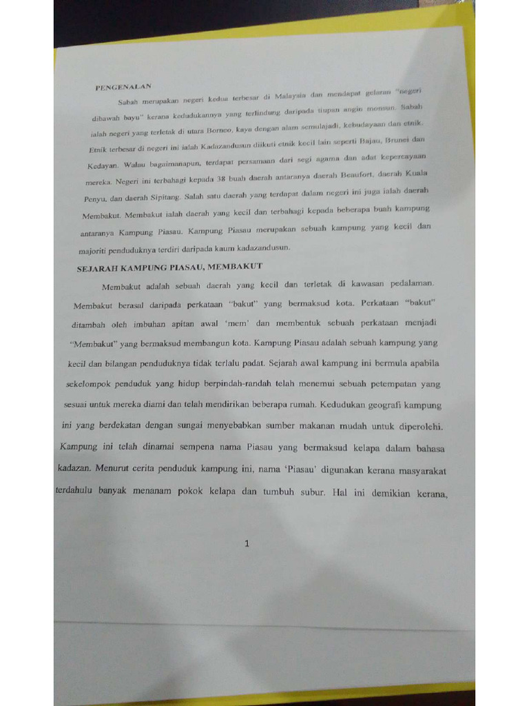 Sej KK Contoh Lengkap | PDF