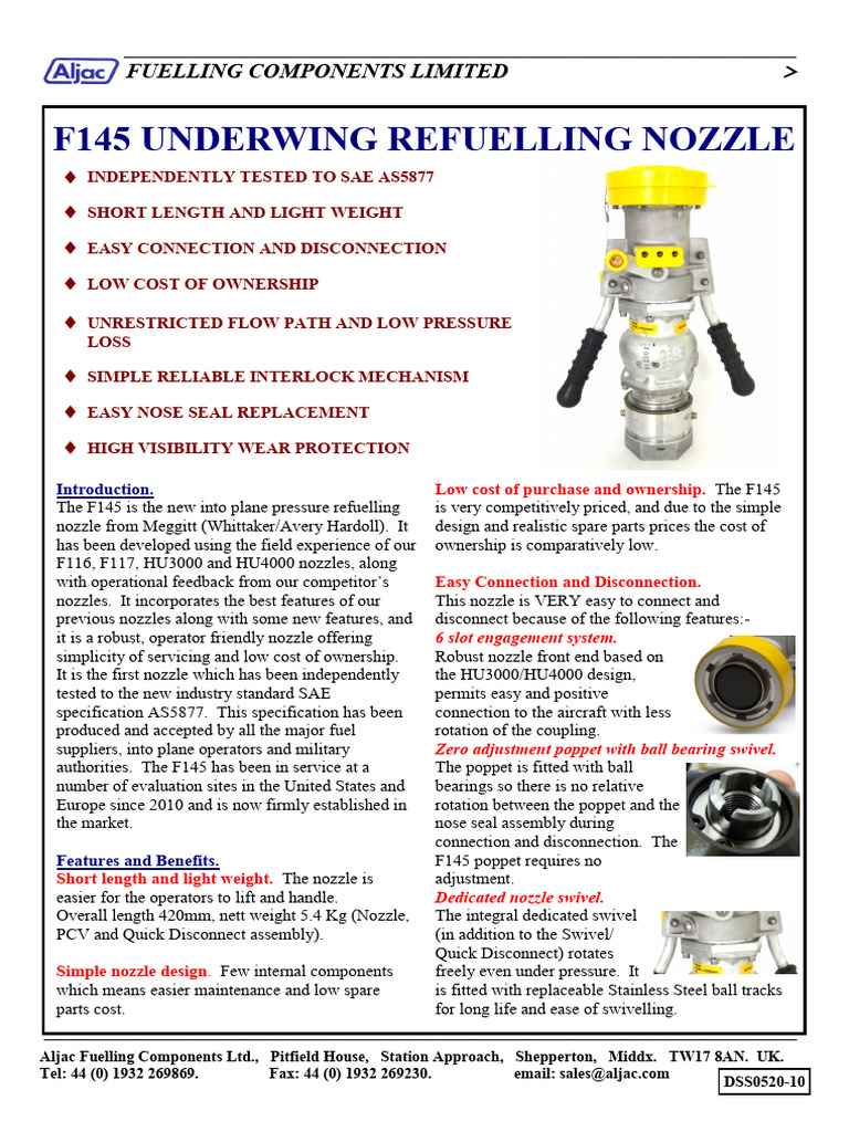 f145 Underwing Refuelling Nozzle | PDF | Valve | Mechanical Engineering