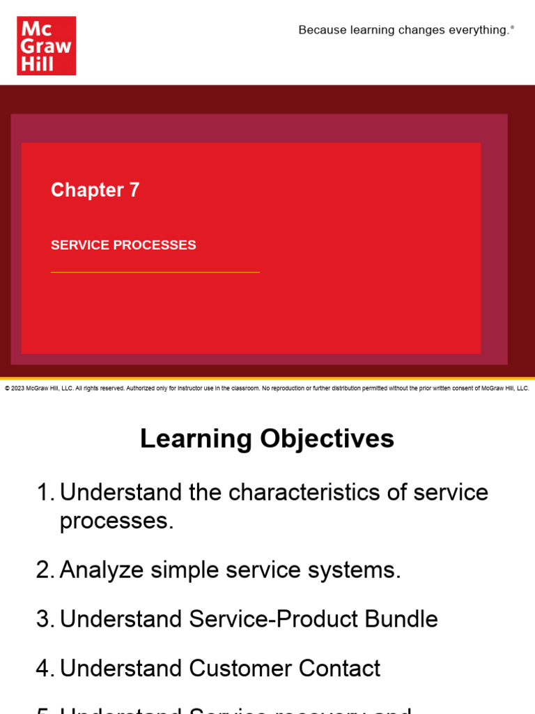 Ch7s ServiceProcess | PDF | Product (Business) | Supply Chain