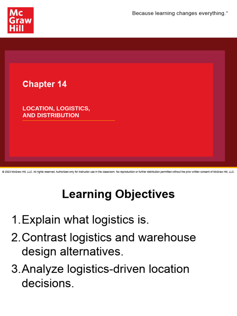 Ch14s_Logistics | PDF | Logistics | Warehouse