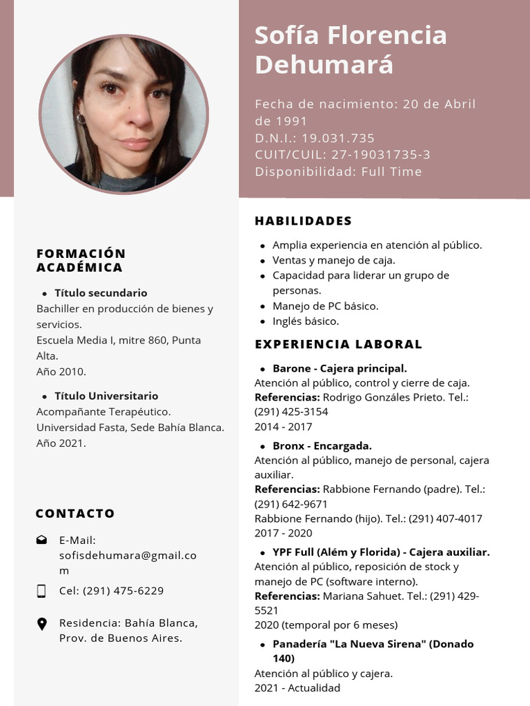 Sofía Florencia Dehumará | PDF