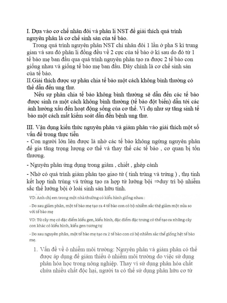 Ôn Thi Sinh Gki 2 | PDF