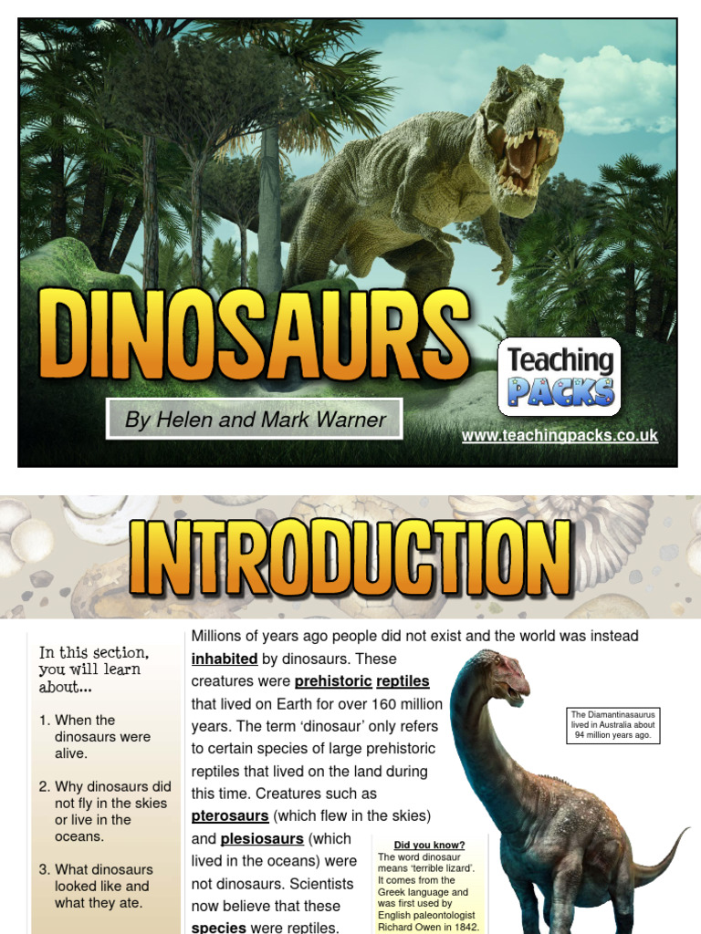 Thedinosaurspack | PDF | Dinosaurs | Fossil
