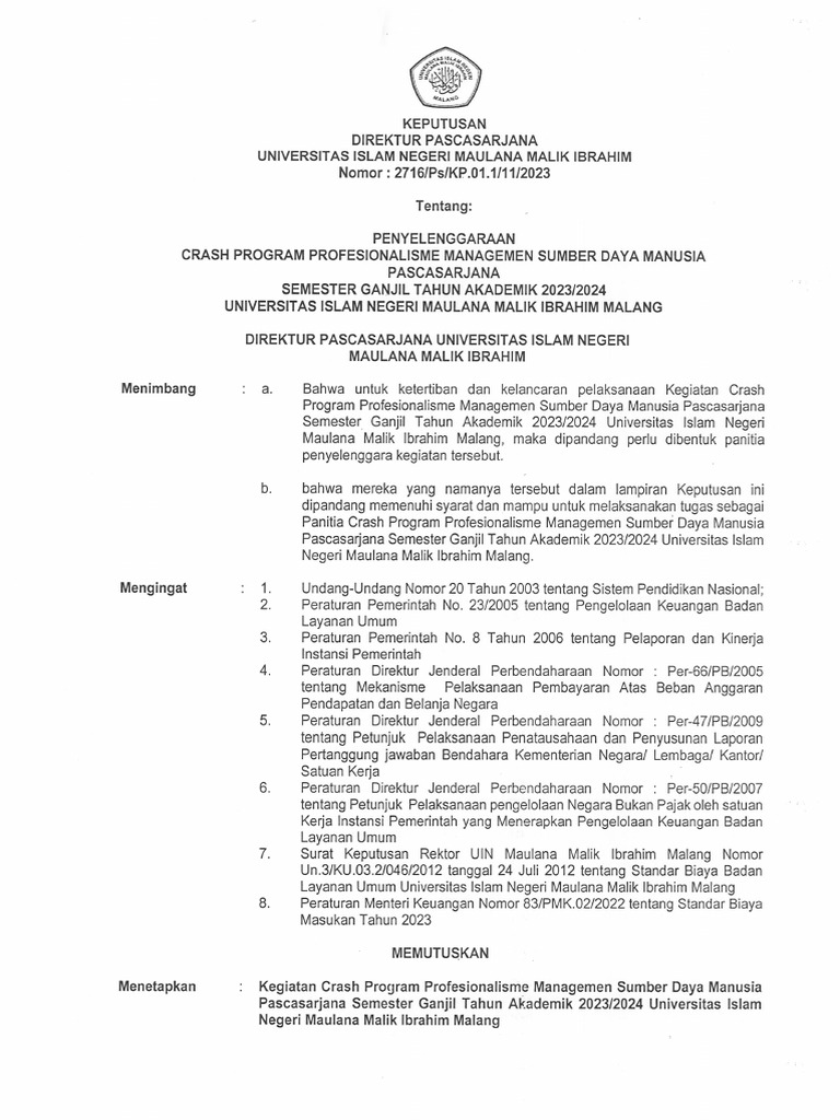 963f2-2716-sk-crash-program-profesionalisme-sdm-pascasarjana-ganjil-2023-2024 | PDF