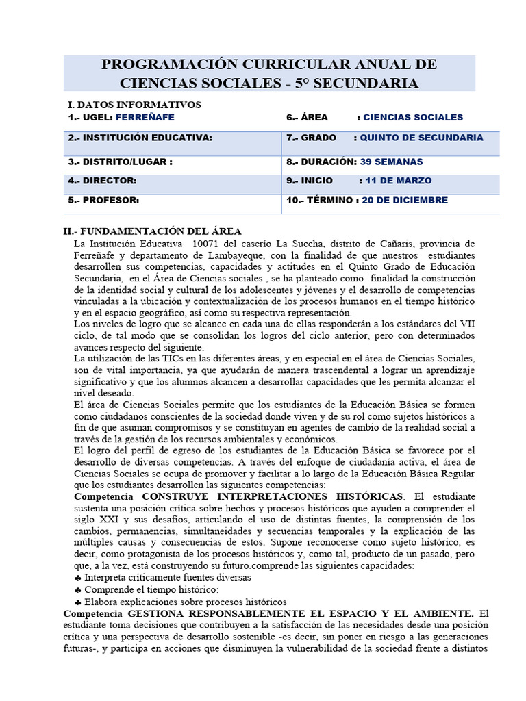 5° PLAN ANUAL CCSS 2024 | PDF | Sustentabilidad | Sociedad