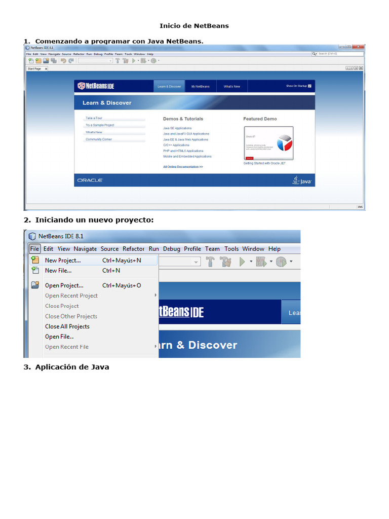 2. Inicio de NetBeans | PDF