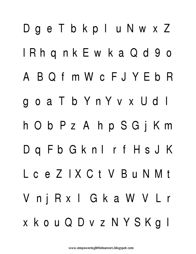 Letter Naming Fluency Practice Pages PDF | PDF