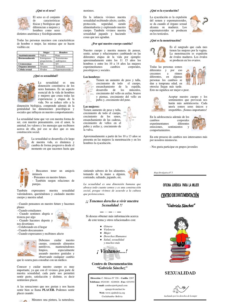 TRIPTICO Sexualidad | PDF | La sexualidad humana | Sexo