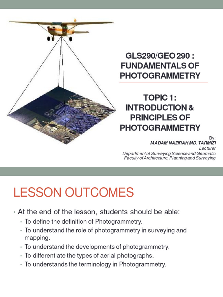 Chapter 1 - Introduction of Photogrammetry | PDF | Topography | Aerial Photography
