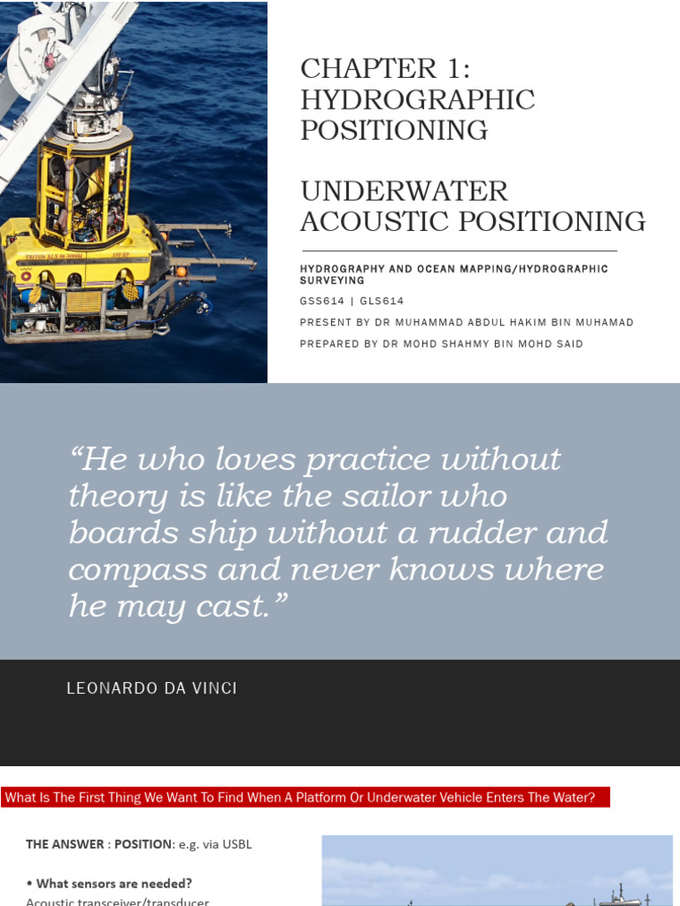 GSS614 - GLS614 - CHAPTER 1C - Acoustic Positioning | PDF