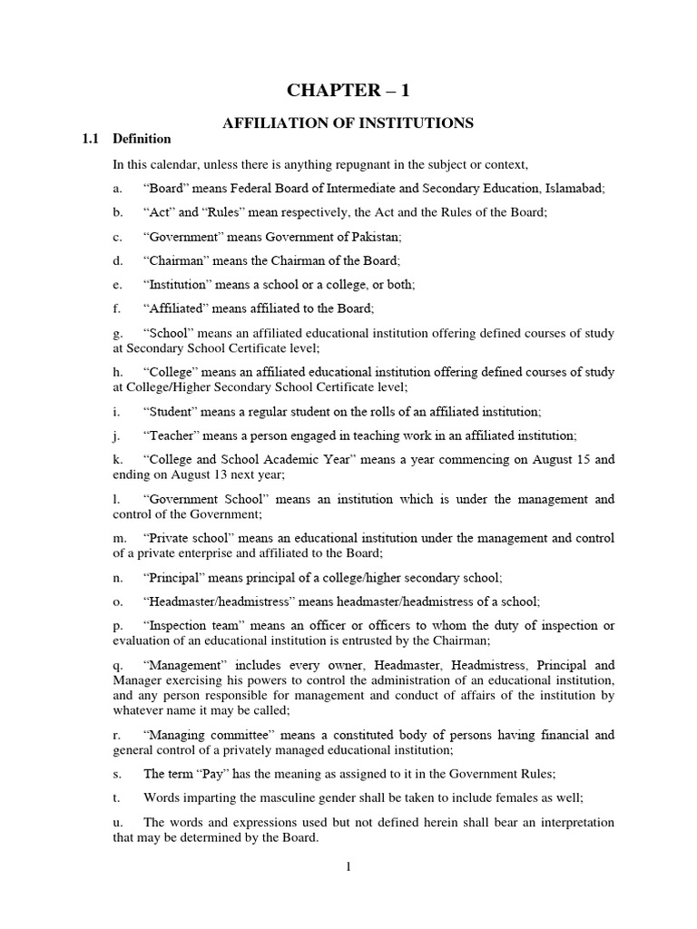 Understanding Board Affiliation Rules | PDF | Master's Degree ...