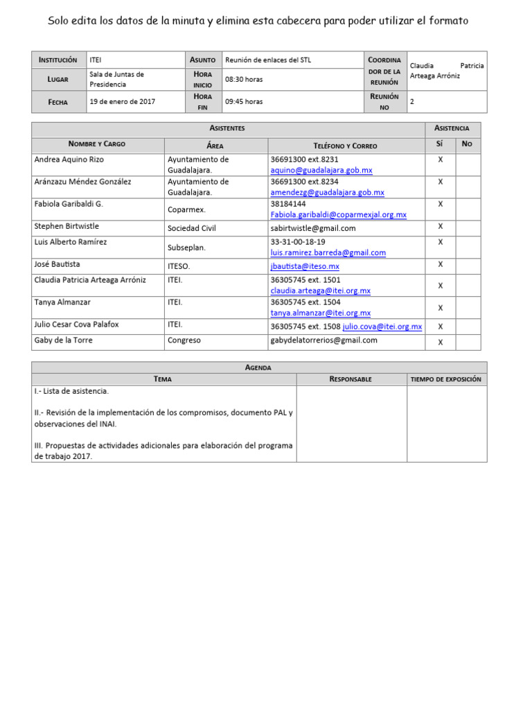 Formato de Minuta Word | PDF