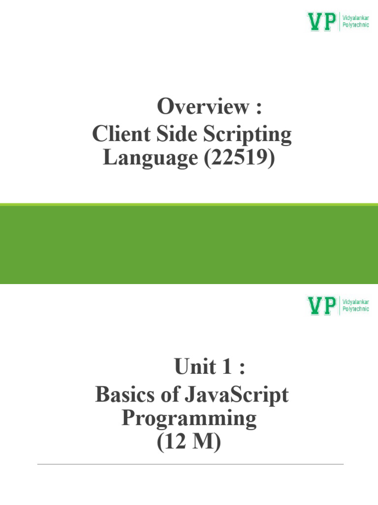 JavaScript Programming Basics Guide | PDF | Java Script | Software Development