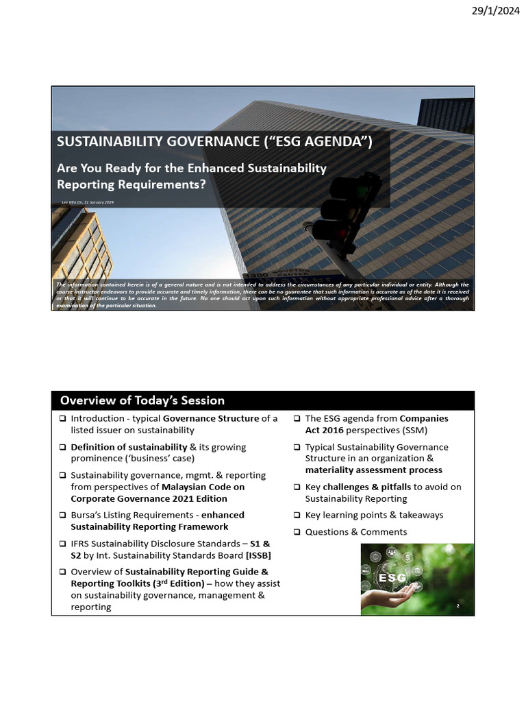 Enhanced Sustainability Reporting Guide | PDF | Sustainability | Governance