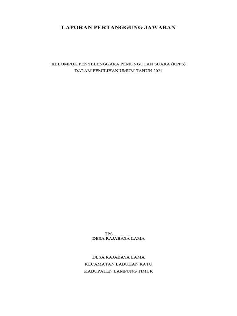 Contoh SPJ Kpps 2024 | PDF