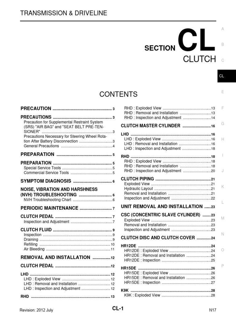 CL | PDF | Clutch | Airbag