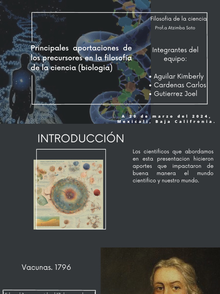 Principales Precursores en La Filosofía de La Ciencia (Biologia) | PDF | Francis Crick | Adn