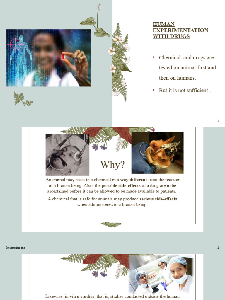 HUMAN EXPERIMENTATION WITH DRUGS | PDF | Clinical Trial | Dose ...