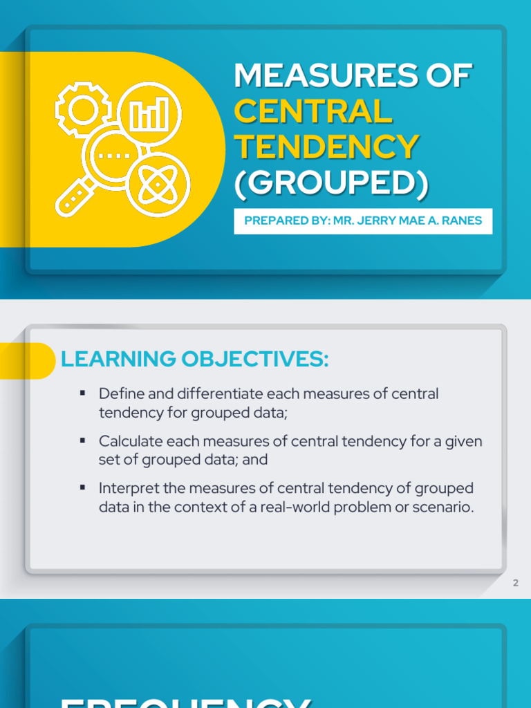 05. Measures of Central Tendency of Grouped Data | PDF | Mean ...