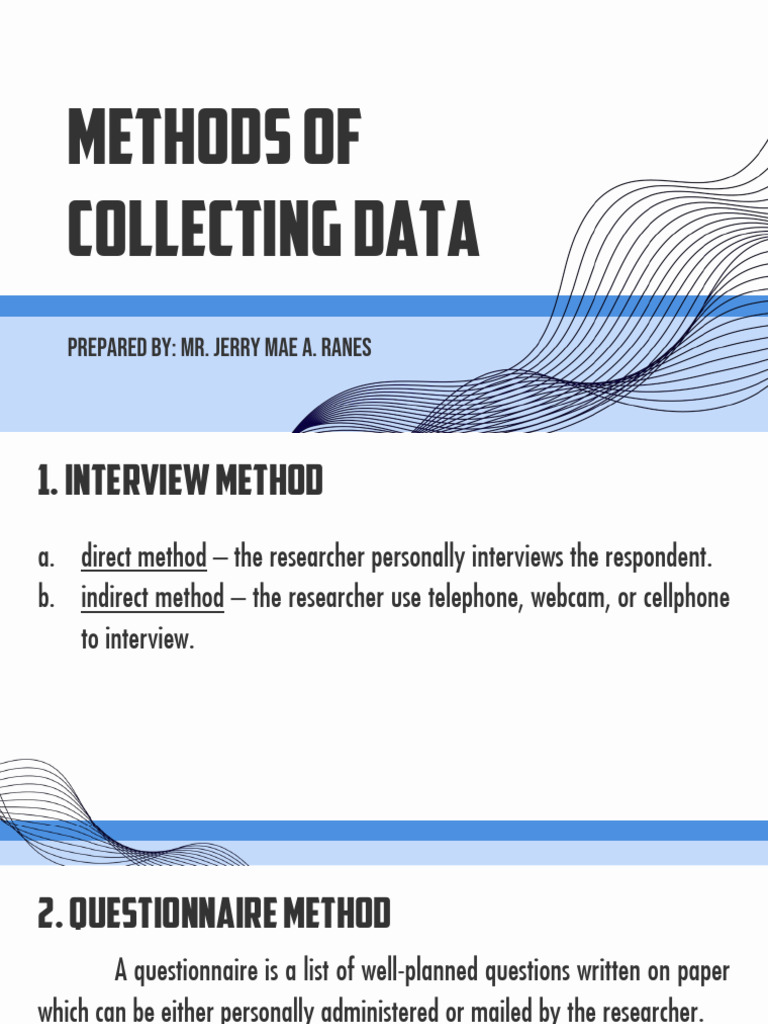 Data Collection and Presentation Methods | PDF | Chart | Pie Chart