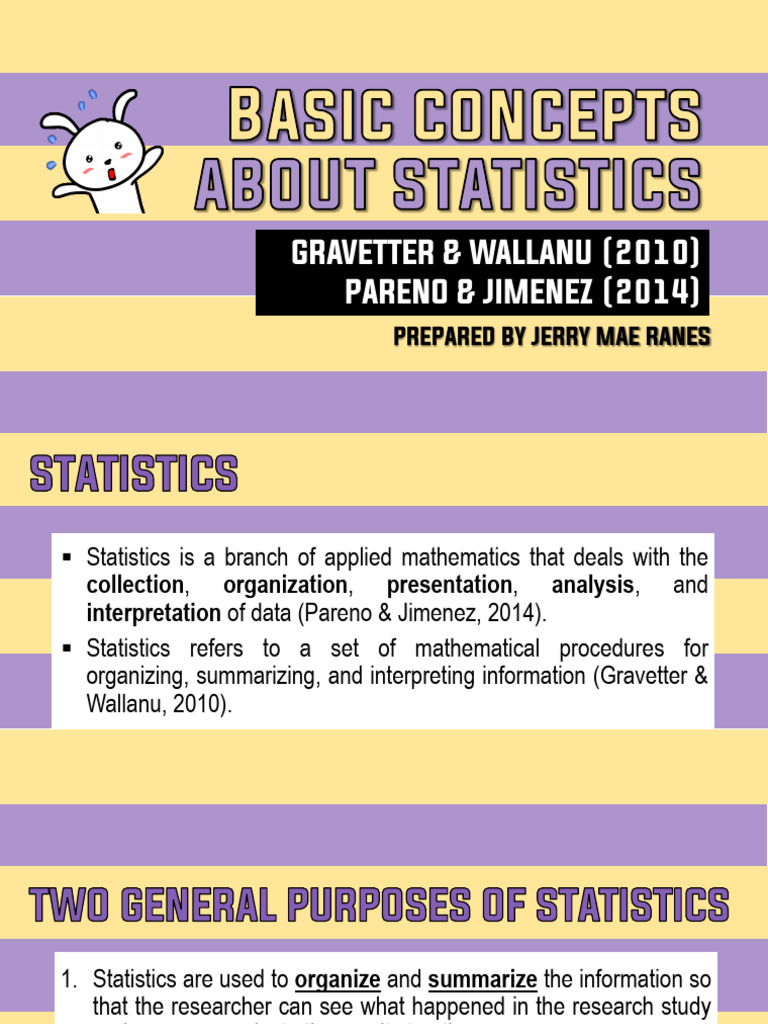 Basic Concepts About Statistics | PDF | Statistics | Level Of Measurement