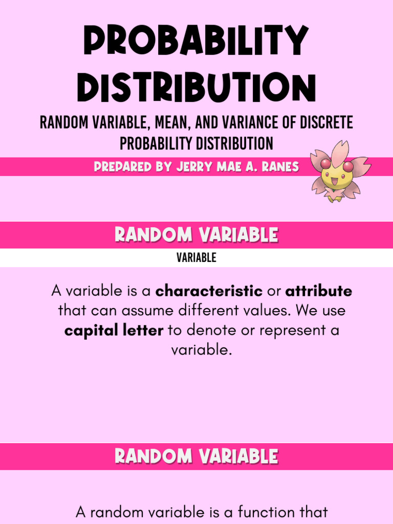 Random Variables and Probability Distributions | PDF | Probability Theory | Variance