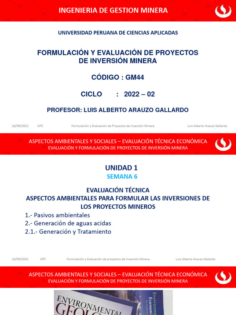 Aspectos Ambientales y Sociales, Evaluación Tecnica - Economica ...