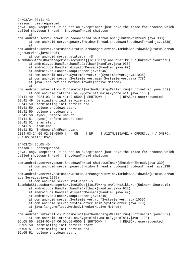 Power Off Reset Reason Backup | Download Free PDF | Java (Programming Language) | Object ...
