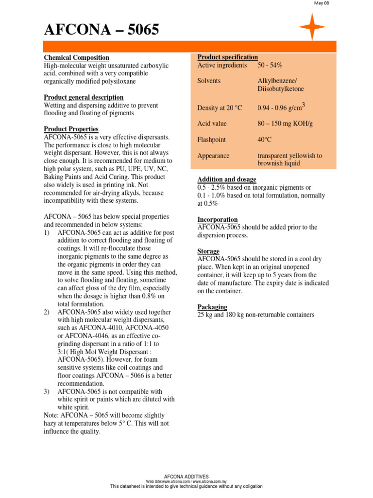Dispersant Additive for Coatings | PDF | Paint | Industrial Processes