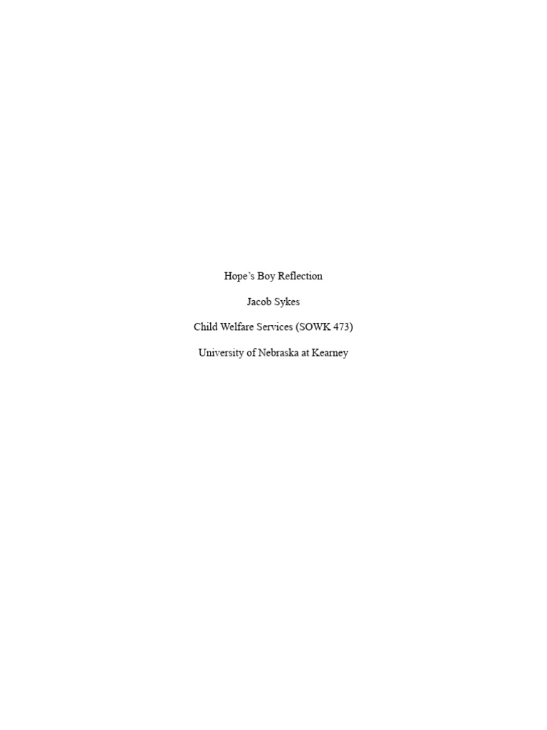 Hope's Boy: Foster Care Insights | PDF | Foster Care | Parenting