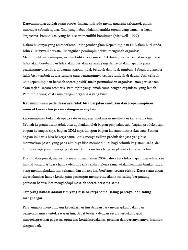 Skrip PPT Kepemimpinan Po | PDF