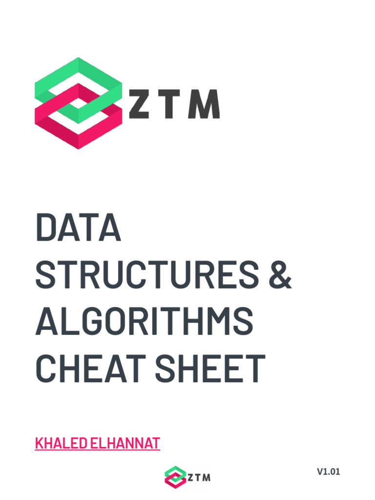 DataStructures Cheatsheet Zero To Mastery V1.01 | PDF | Queue (Abstract Data Type) | Pointer ...