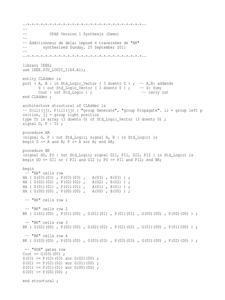 4 Bit Brent Kung Adder | PDF | Digital Electronics | Electronic Circuits