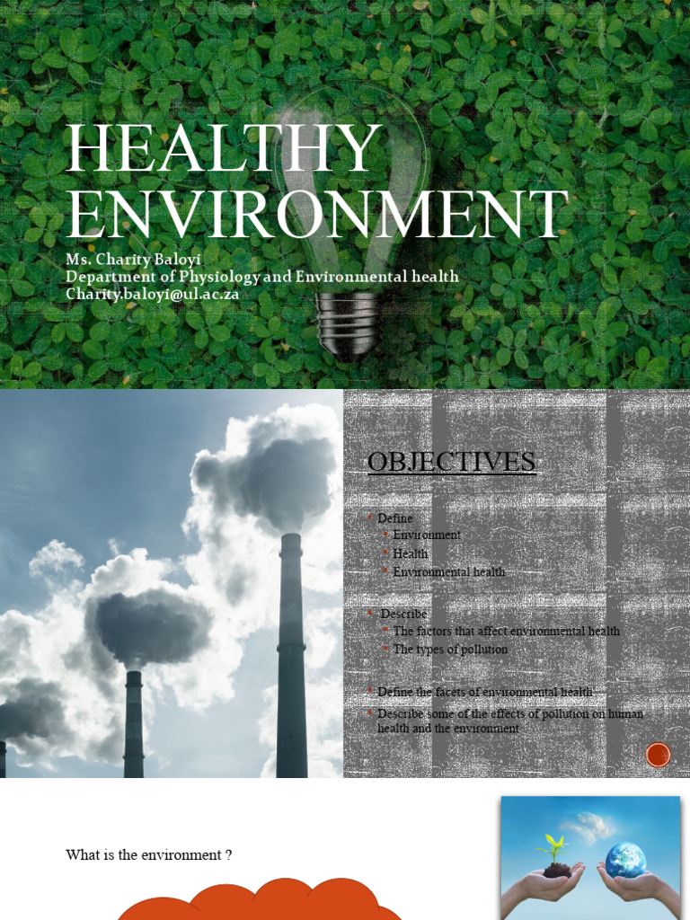 Healthy Environment (Part 1) | PDF | Hazards | Environmental Health