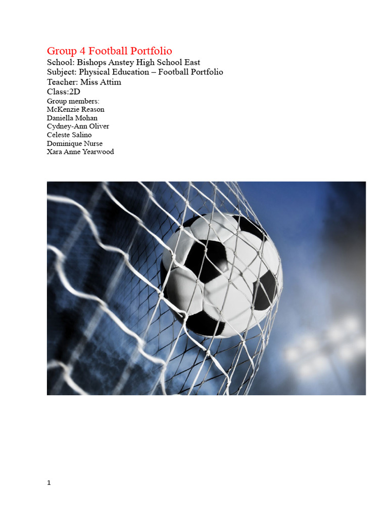 Student Football Portfolio | PDF | Fifa | Football Codes