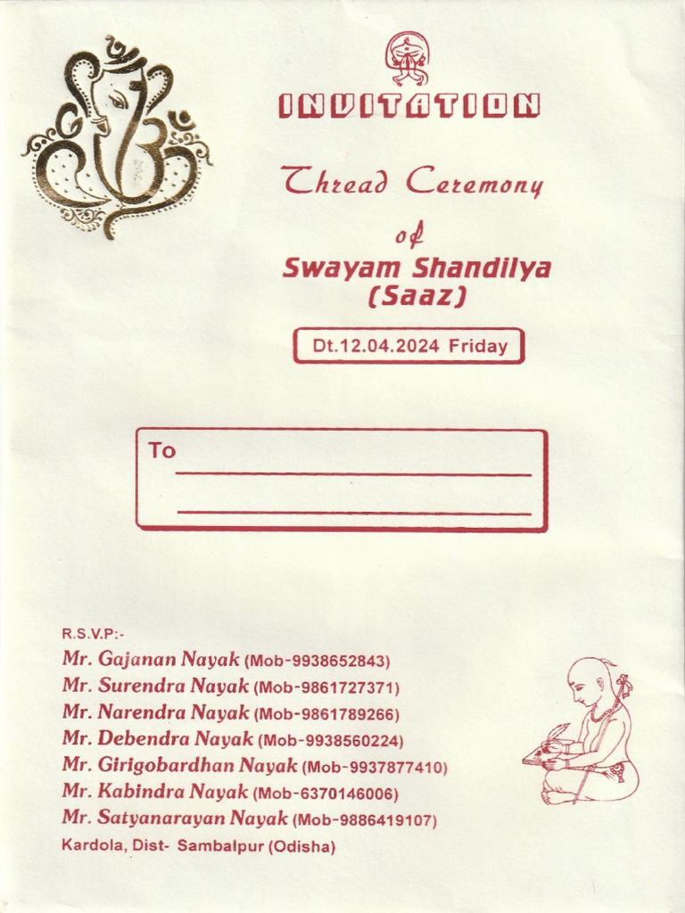 Invitation Thread Ceremony 2 | PDF
