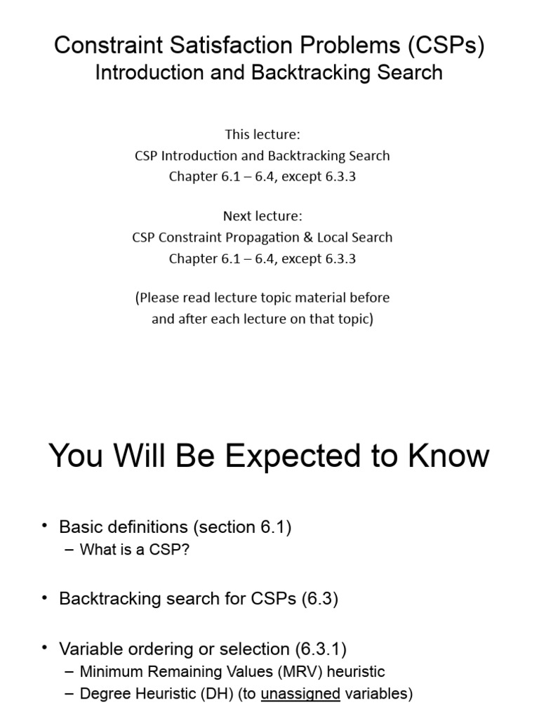 Constraint Satisfaction Problem | PDF | Mathematical Analysis | Discrete Mathematics
